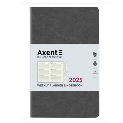 Еженедельник Axent 2025 8521-25-06-А Partner City Soft 125195 серый